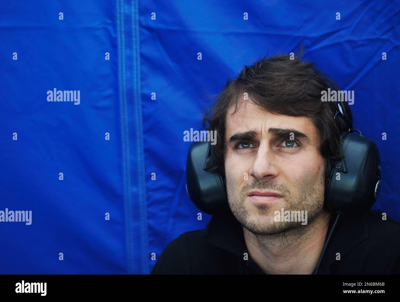 Driver Nicolas Prost, of France, looks on during qualifying for the ...