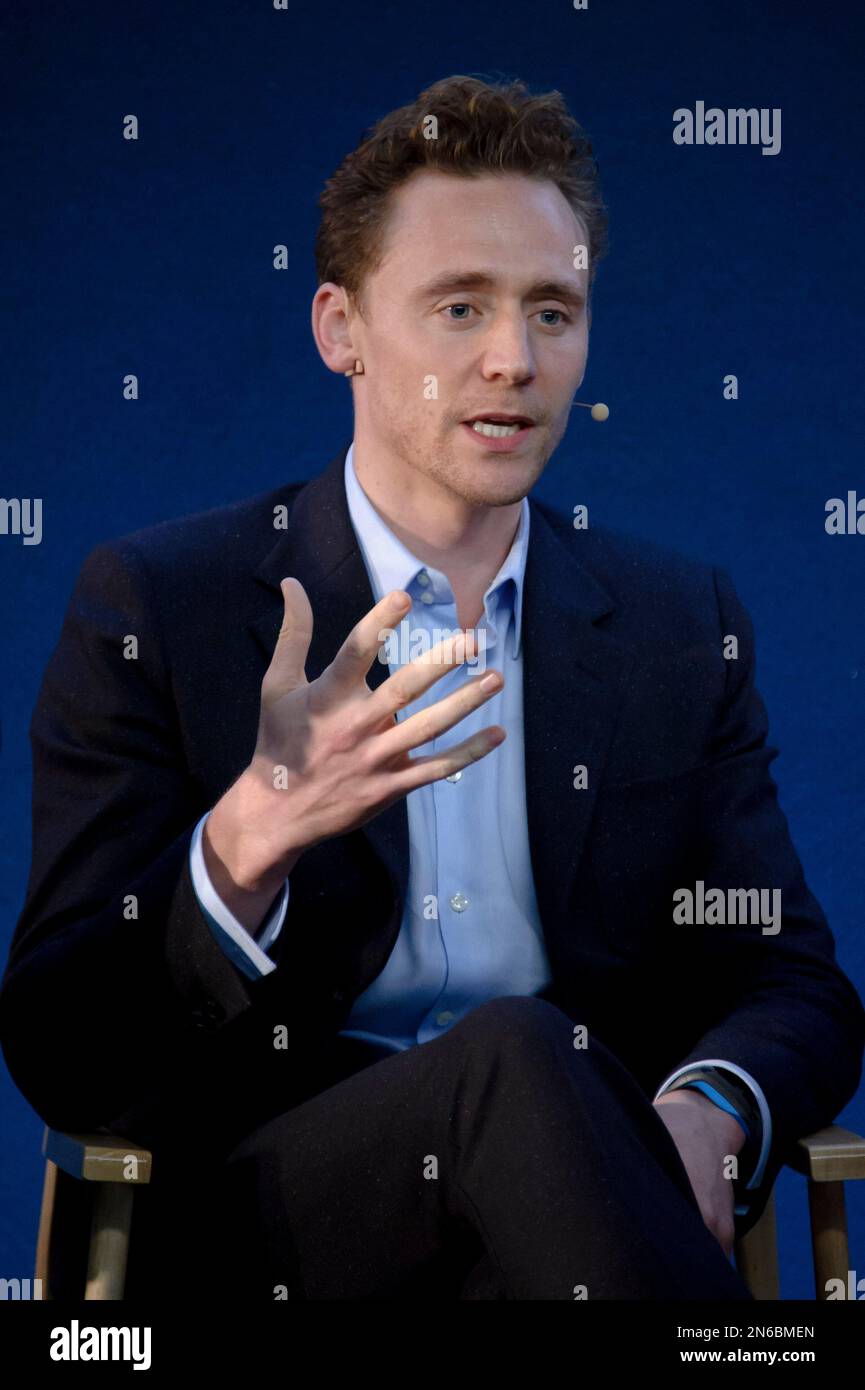 British actor Tom Hiddleston at a 'Meet the Filmmakers' session, held ...