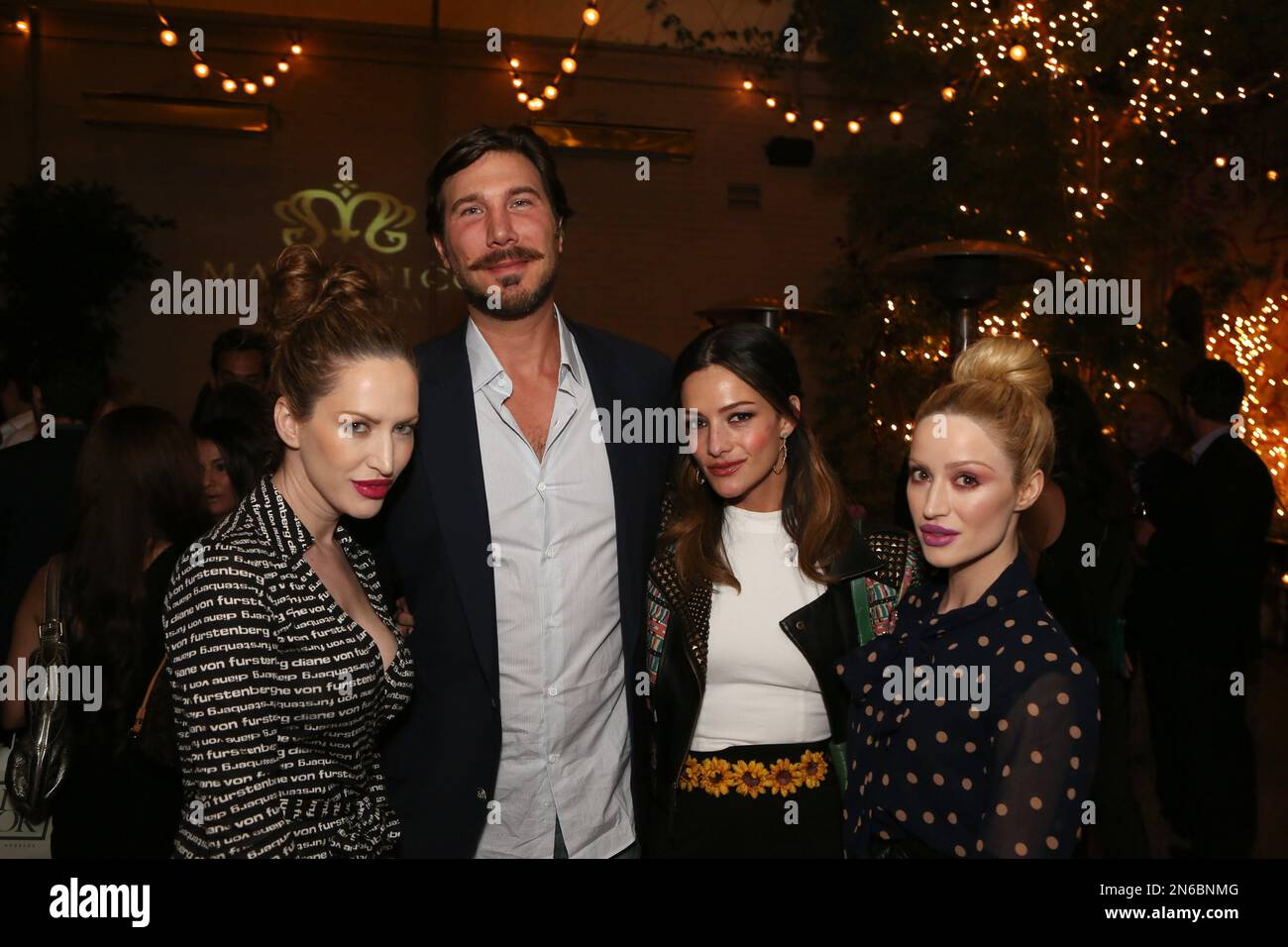 From left, actress Evis Xheneti, Dr. Aaron Rollins, actress Sandra ...