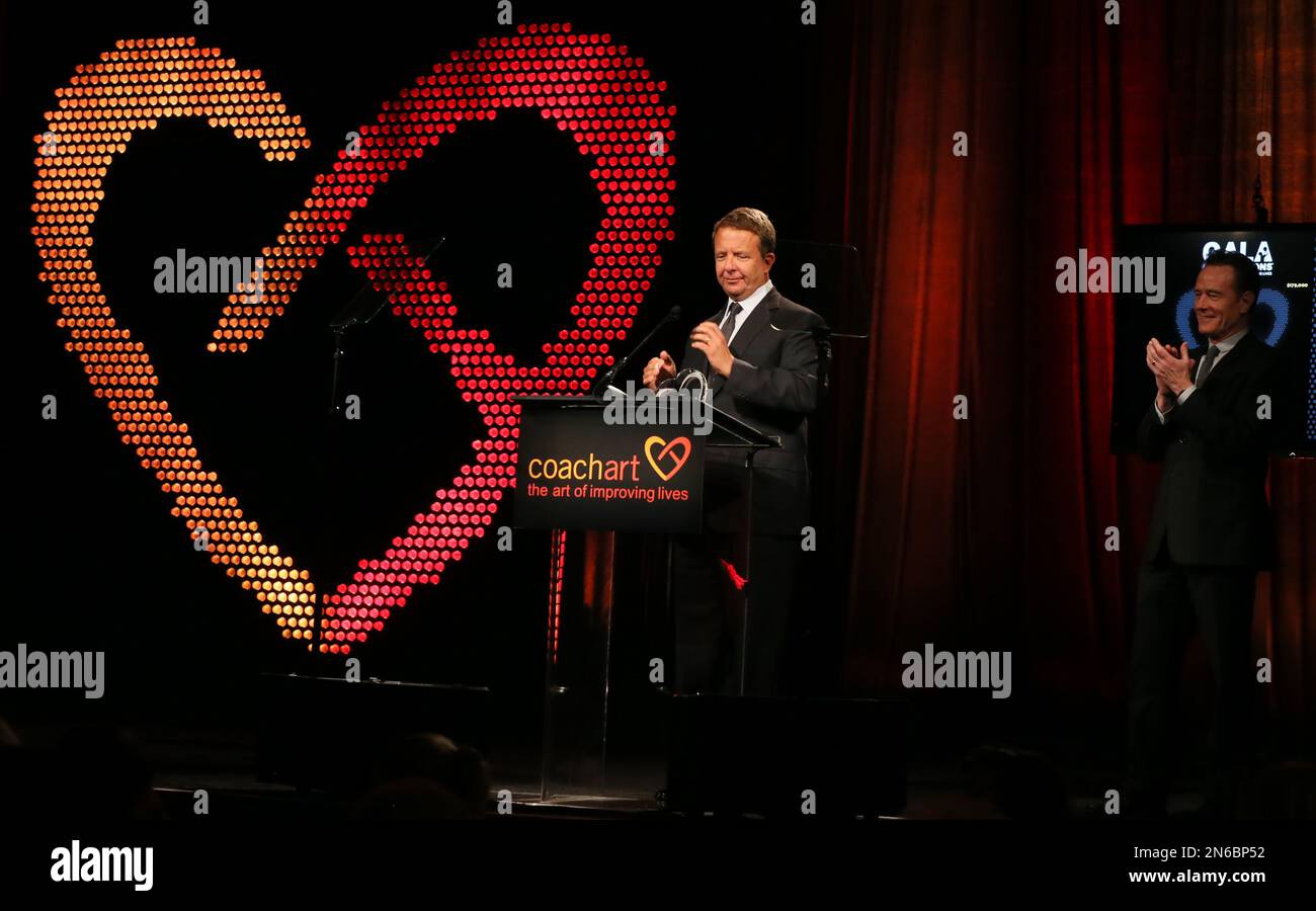 Jeremy Zimmer, CEO and co-founder of UTA, left, and presenter Bryan ...