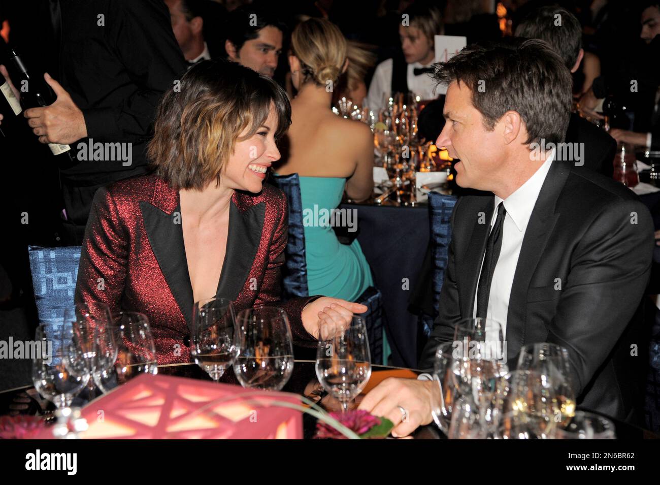 Actress Evangeline Lilly, left and actor Jason Bateman attend the ...