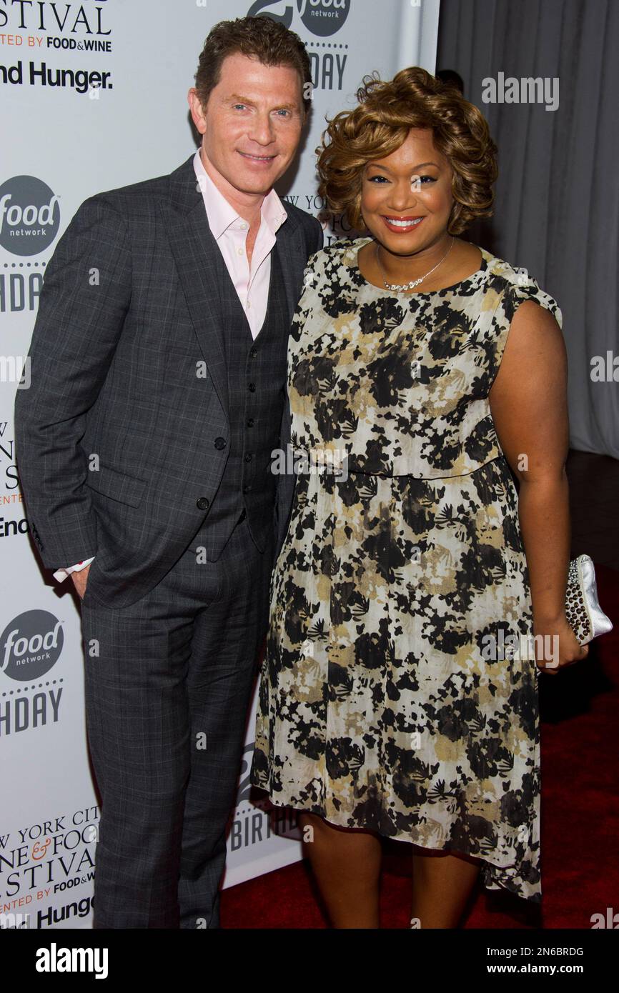 Bobby Flay and Sunny Anderson attend the Food Network's 20th birthday ...