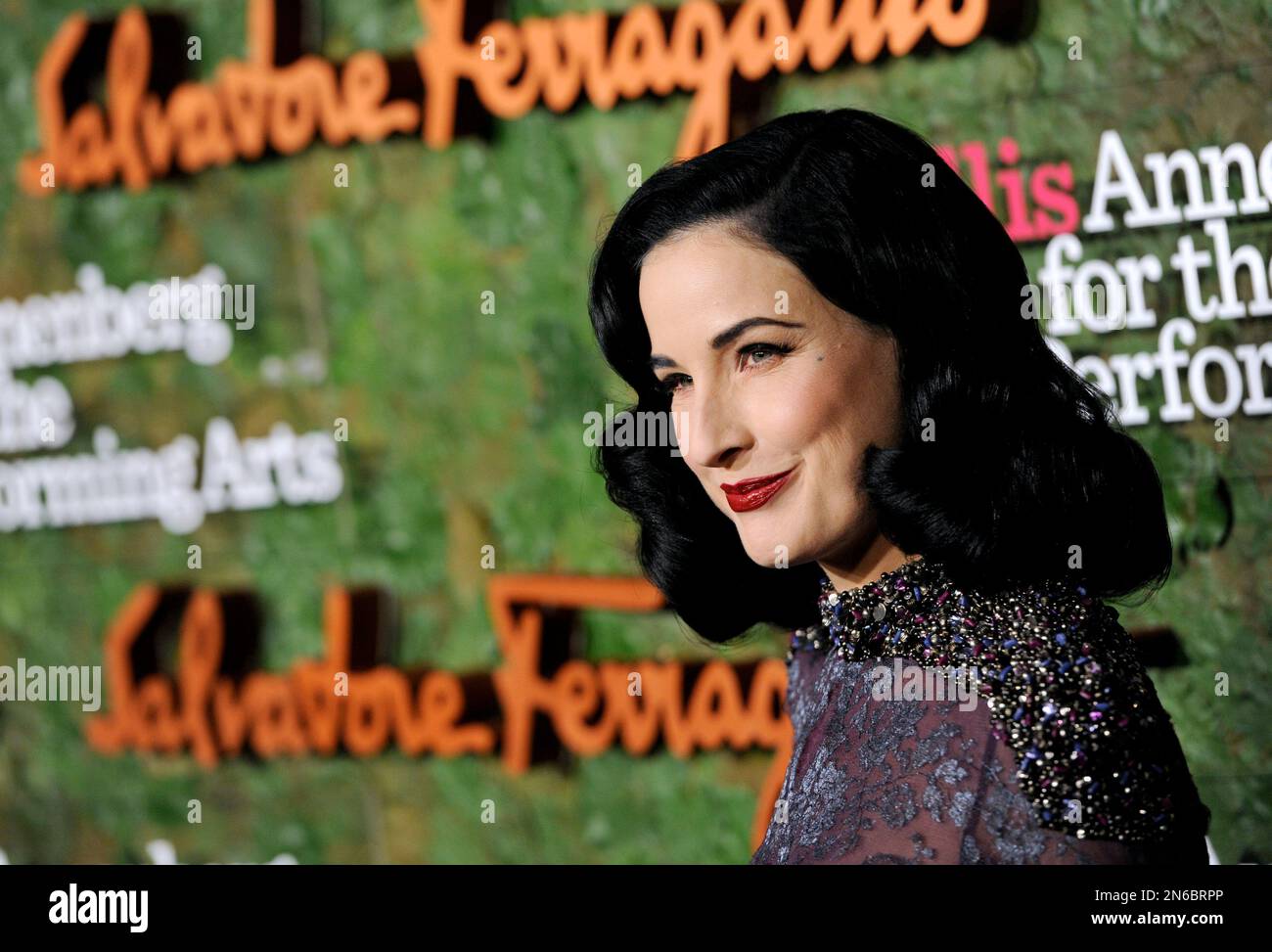 Burlesque dancer Dita Von Teese arrives at the Wallis Annenberg Center ...