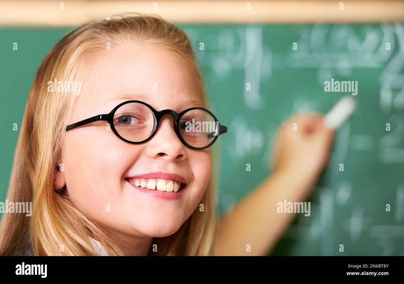 Showing Her Classmates How Its Done Portrait Of A Cute Blonde Girl