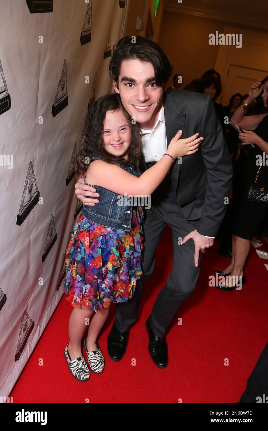 Katelyn Reed and RJ Mitte at the 2013 Media Access Awards at the ...