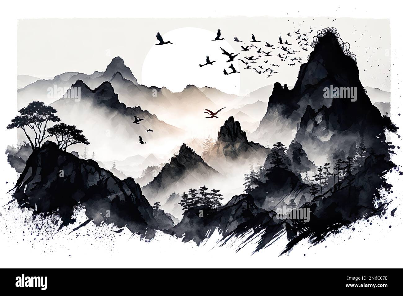 Ink painting hi-res stock photography and images - Alamy