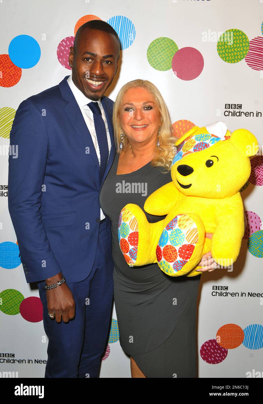 Ben Ofoedu and Vanessa Feltz seen at An Evening With The Stars In Aid ...