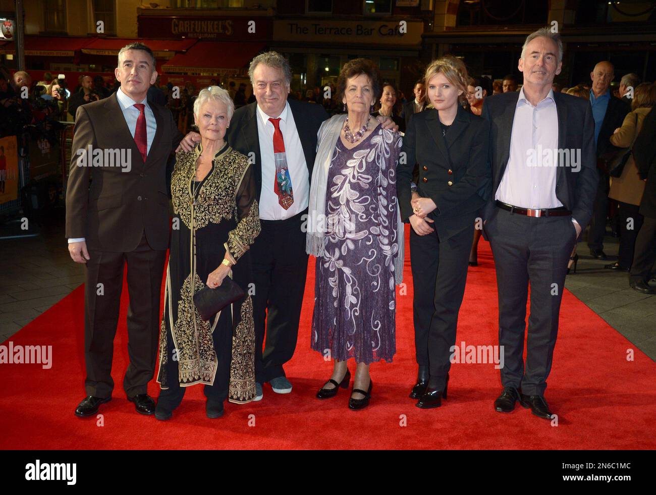 From left to right, English actor Steve Coogan, English actress Dame ...