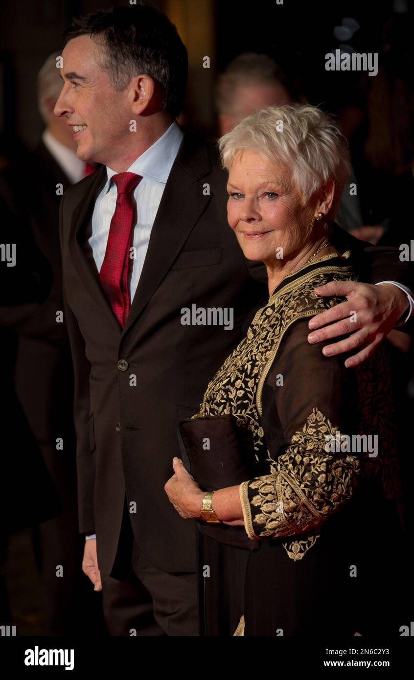 British actors Steve Coogan and Dame Judi Dench arrive on the red ...