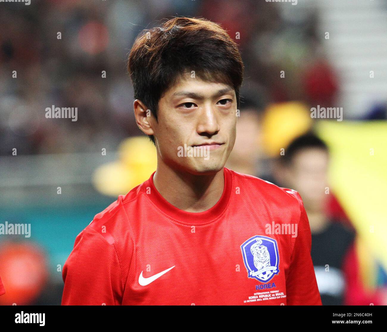 South Korea's men national soccer team player Lee Chung-yong stands ...