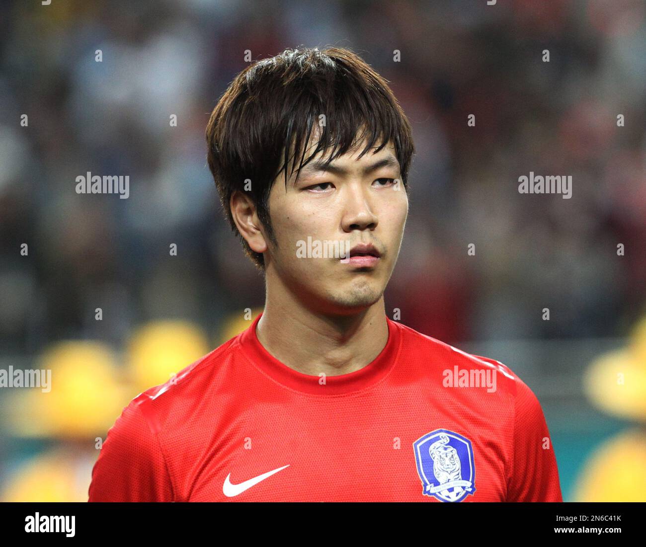 South Korea's men national soccer team player Kim Young-gwon stands ...