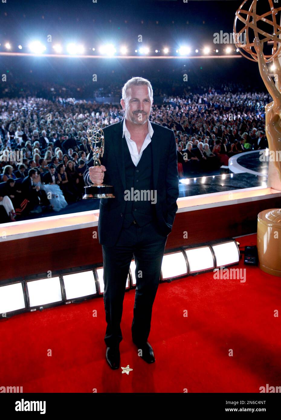 LOS ANGELES, CA - SEPTEMBER 23: Kevin Costner accepts the Outstanding ...