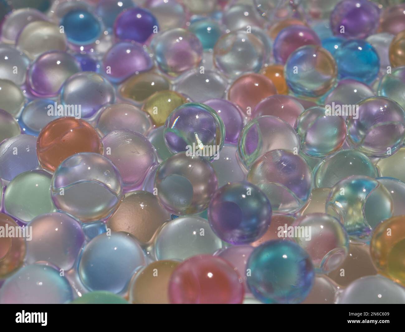 Colorful image of water beads, which are popular among kids and grow ...