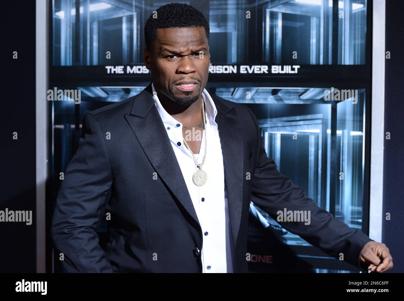 Actor Curtis "50 Cent" Jackson attends the premiere of "Escape Plan" at ...