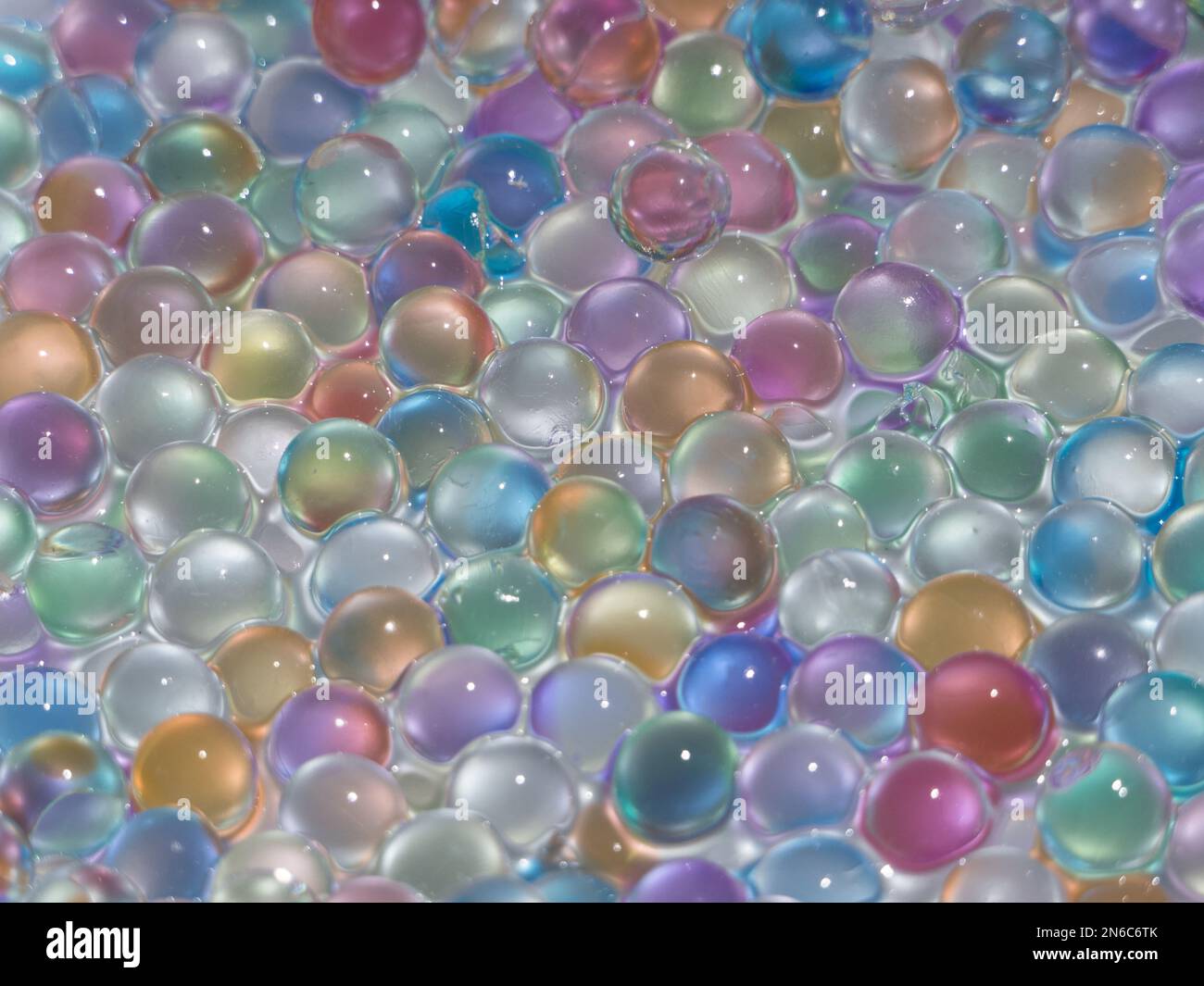 Colorful image of water beads, which are popular among kids and grow ...