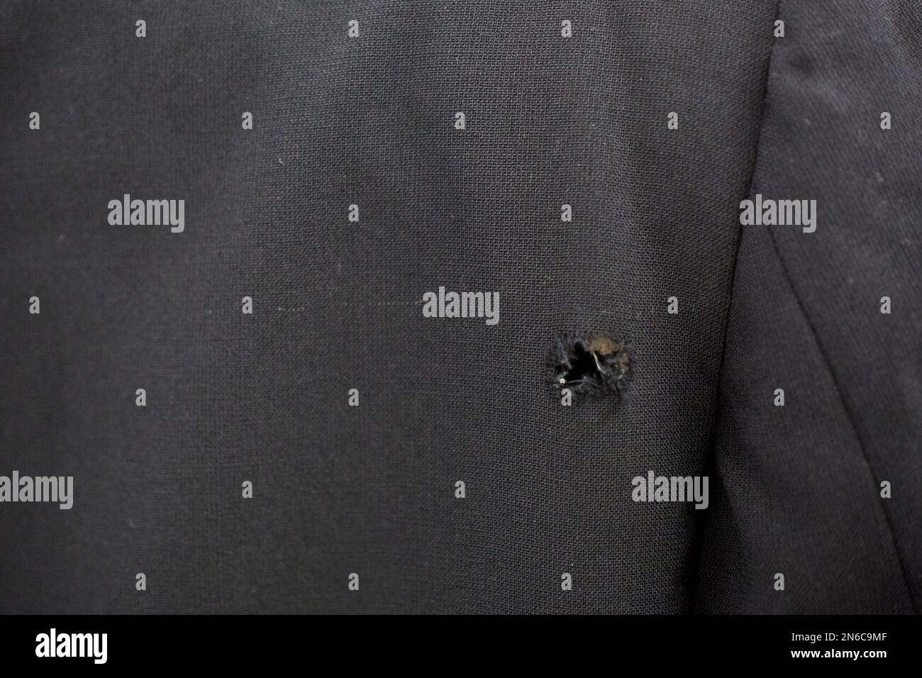 The black suit worn by Texas Gov. John Connally on the day gunfire ...