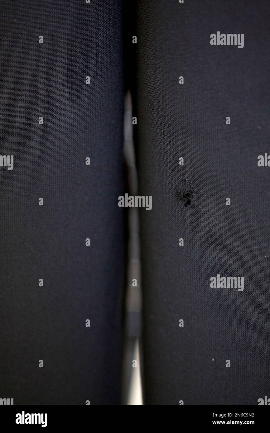 The black suit worn by Texas Gov. John Connally on the day gunfire ...