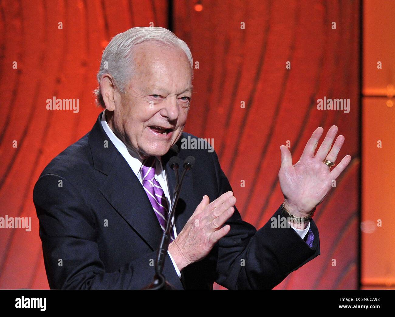 BEVERLY HILLS, CA - MARCH 11: Honoree Bob Schieffer speaks onstage at ...