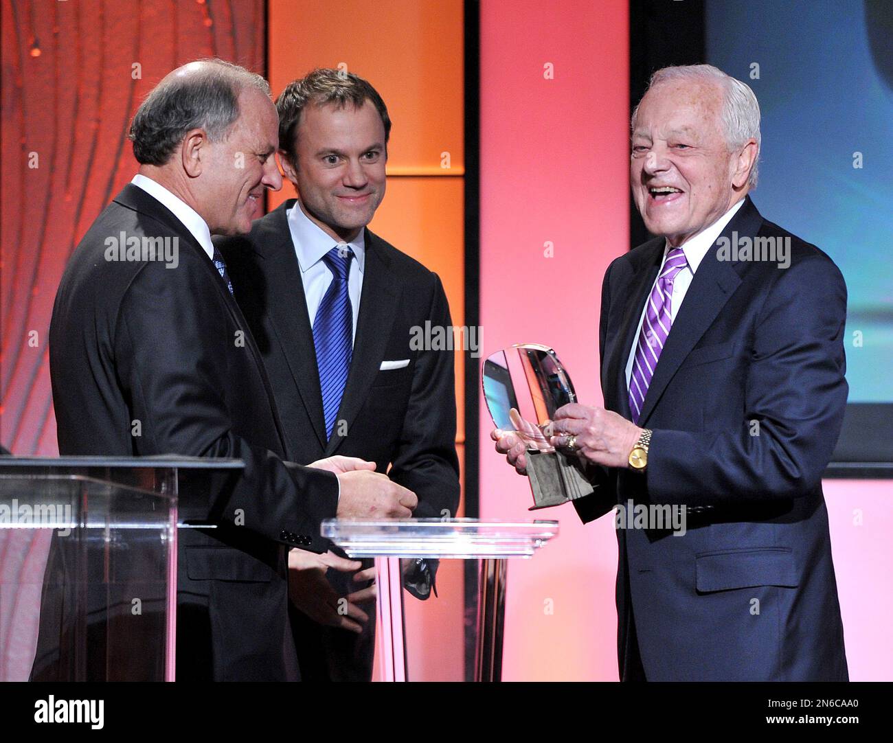 BEVERLY HILLS, CA - MARCH 11: (L-R) Presenters Jeff Fager, David Rhodes ...