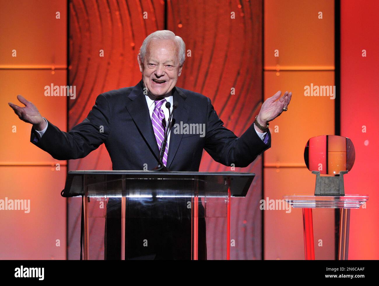 BEVERLY HILLS, CA - MARCH 11: Honoree Bob Schieffer speaks onstage at ...