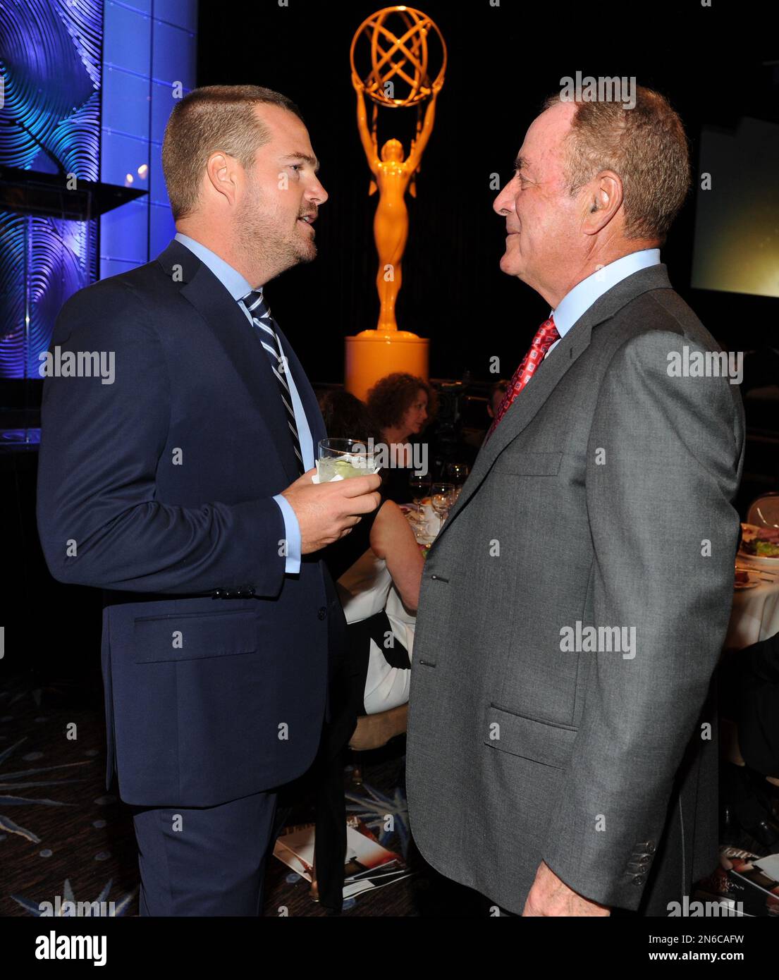 BEVERLY HILLS, CA - MARCH 11: Actor Chris O'Donnell (L) and Honoree Al Michaels in the audience ...