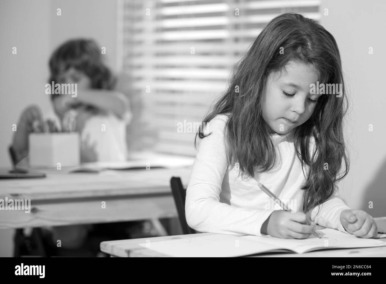 Education, elementary school, learning and people concept, group of ...