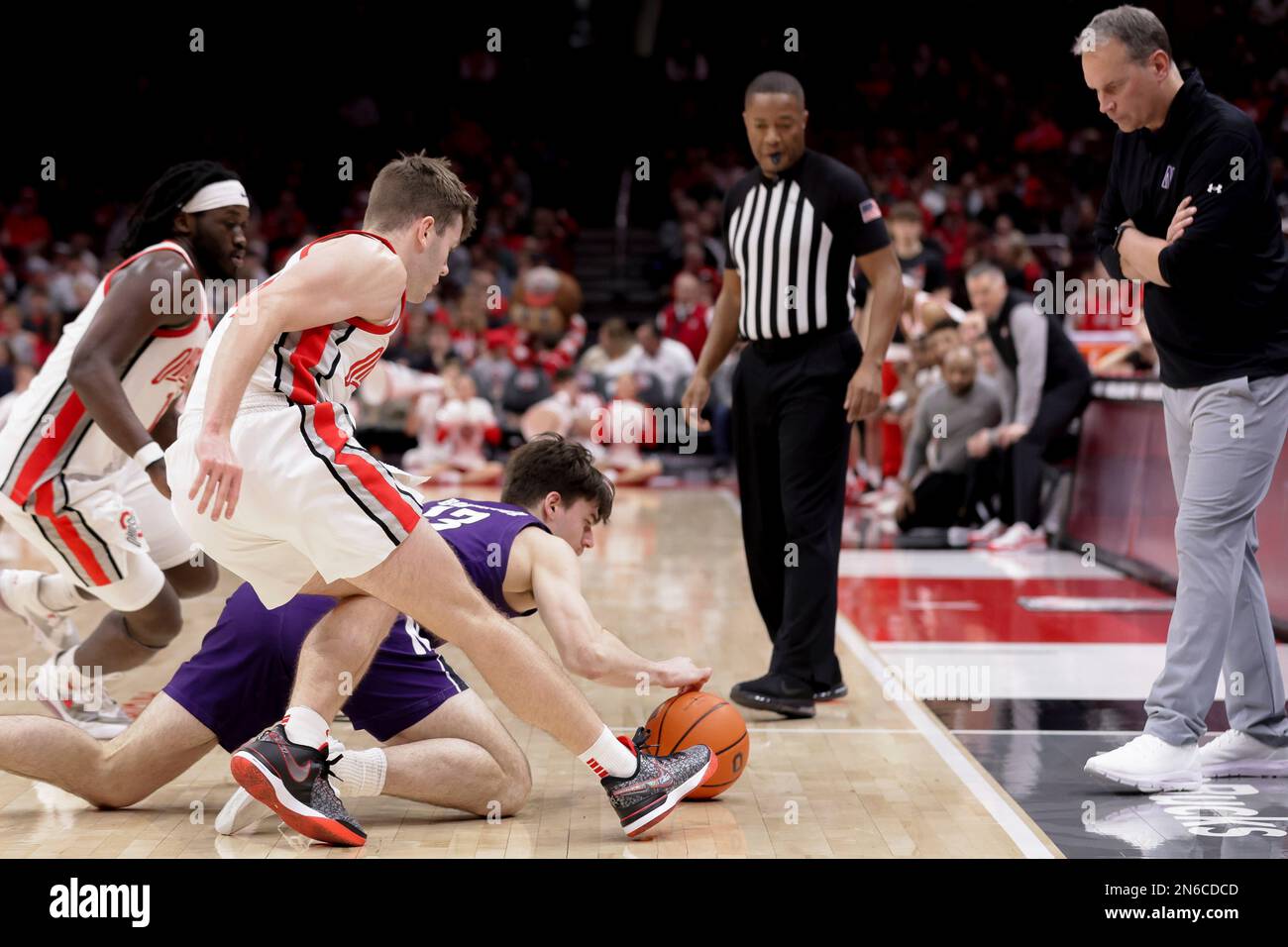 February 9, 2023, Columbus, Ohio, U.S: Northwestern Wildcats guard ...