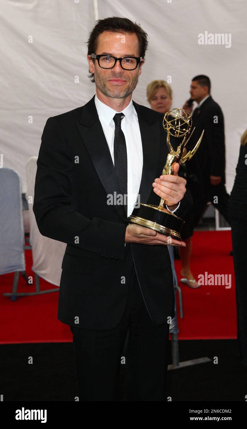LOS ANGELES, CA - SEPTEMBER 18: Guy Pearce poses in the trophy room ...