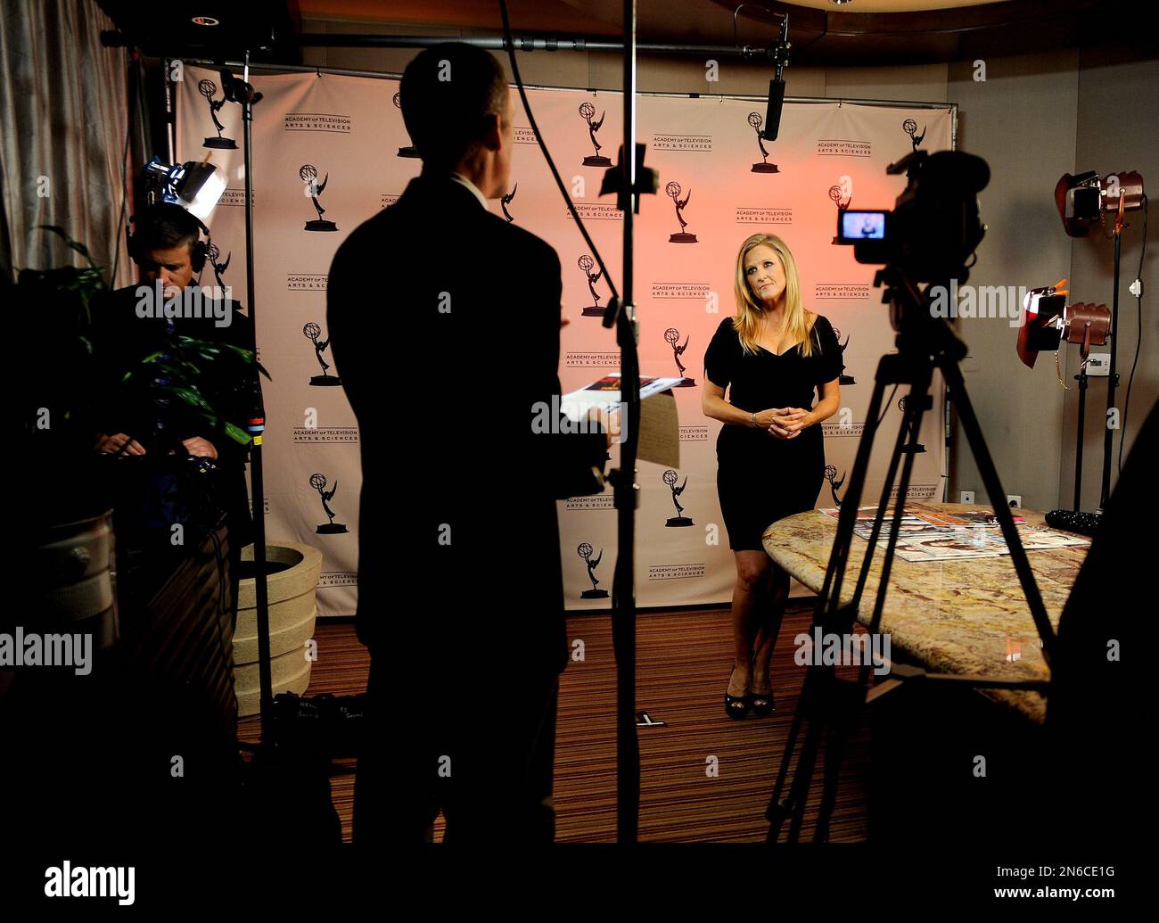 BEVERLY HILLS, CA - MAY 5: Honoree Lori McCreary, "The 16th Man," is interviewed backstage at ...