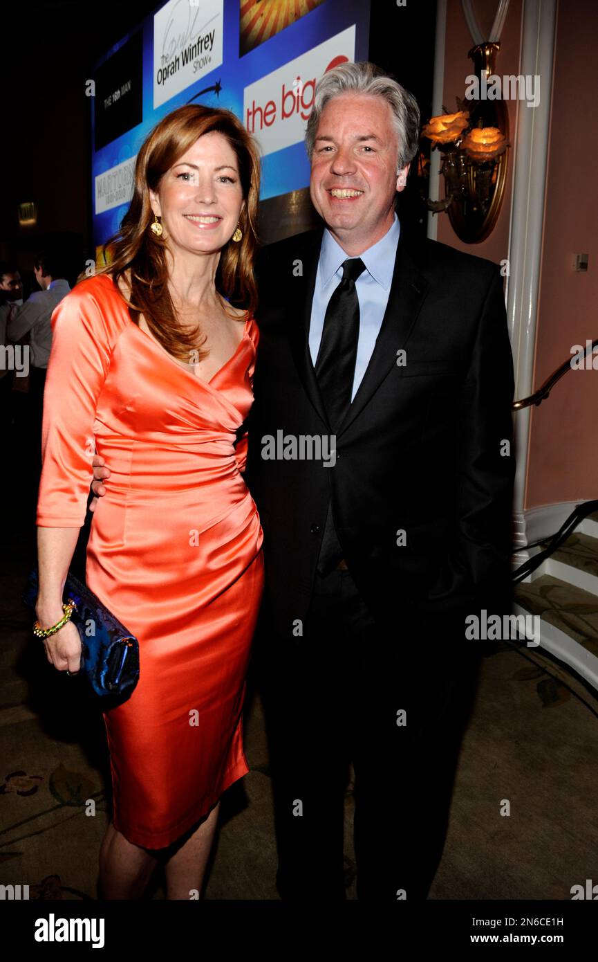 BEVERLY HILLS, CA - MAY 5: Host Dana Delany (L) and presenter Chris Connelly backstage at the ...