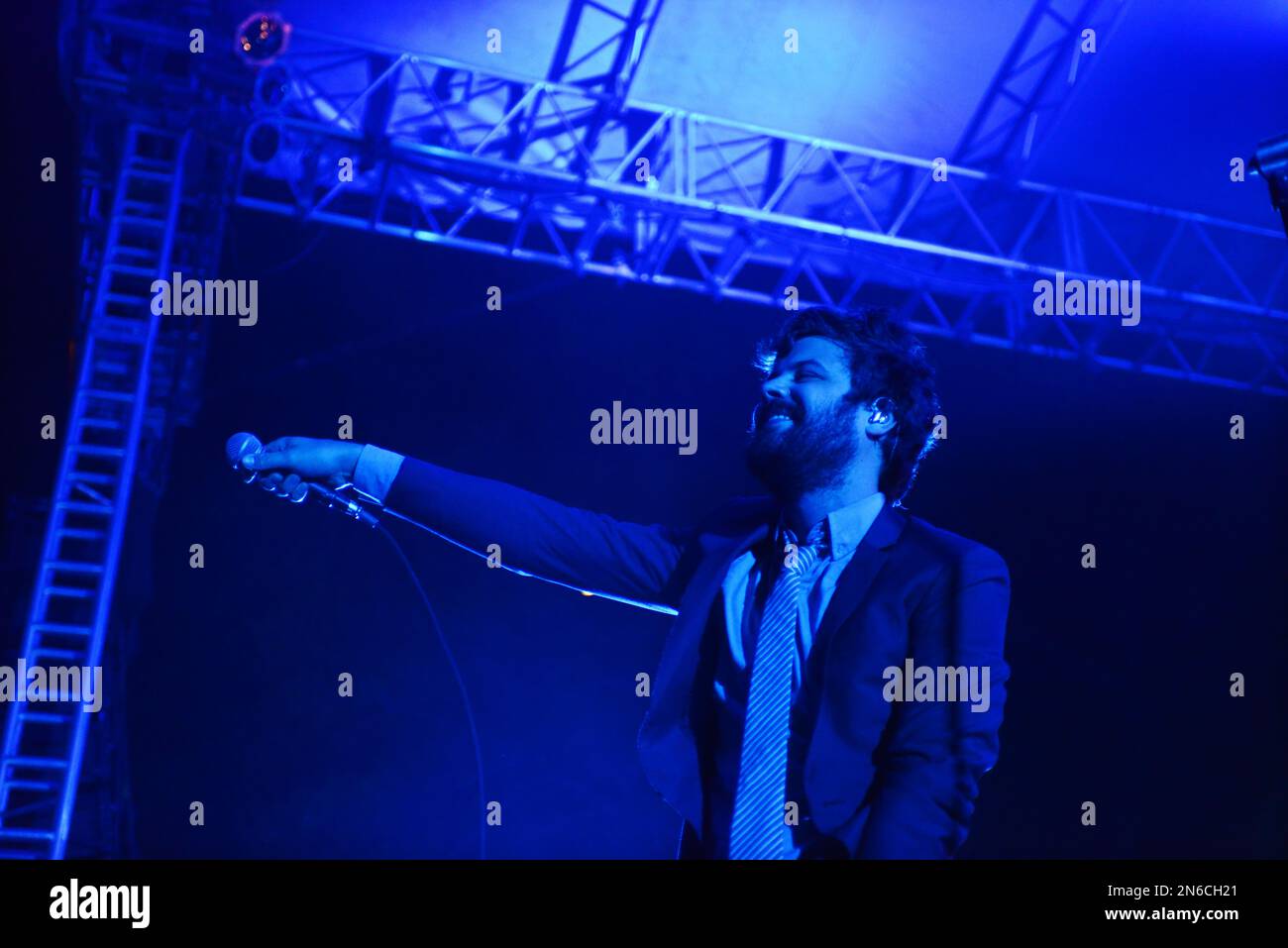 Michael Angelakos of Passion Pit performing at The Masquerade Music ...