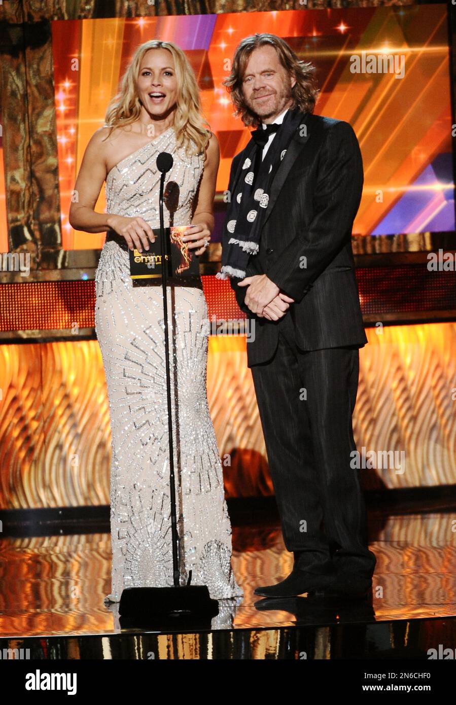 LOS ANGELES, CA - SEPTEMBER 18: Maria Bello (L) and William H. Macy ...