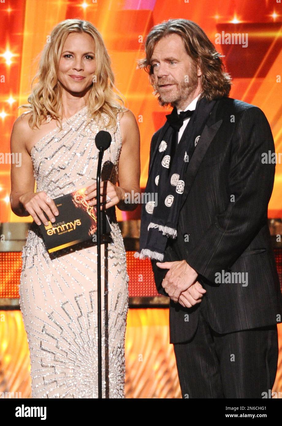 LOS ANGELES, CA - SEPTEMBER 18: Maria Bello (L) and William H. Macy ...