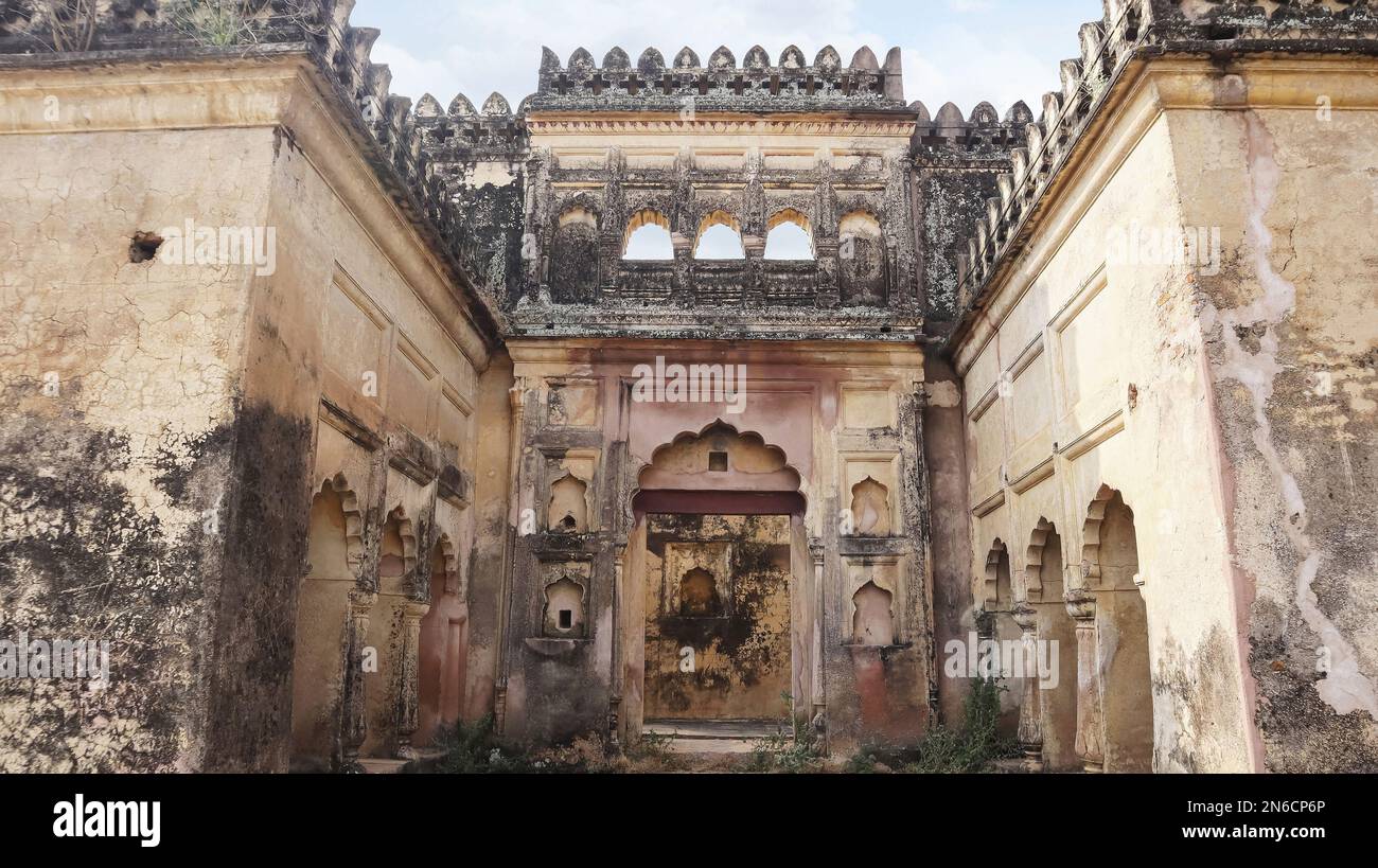 View of Ruined Palace of Baldevgarh Fort, Tikamgarh, Madhya Pradesh ...