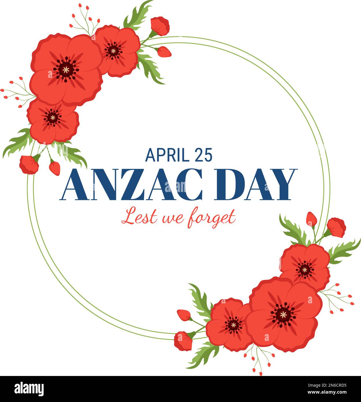 Anzac Day of Lest We Forget Illustration with Remembrance Soldier ...
