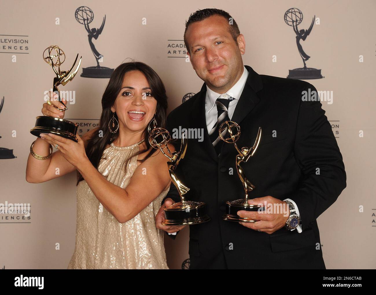 NORTH HOLLYWOOD, CA - AUGUST 06: Producer Fred Mamoun (R) with his ...