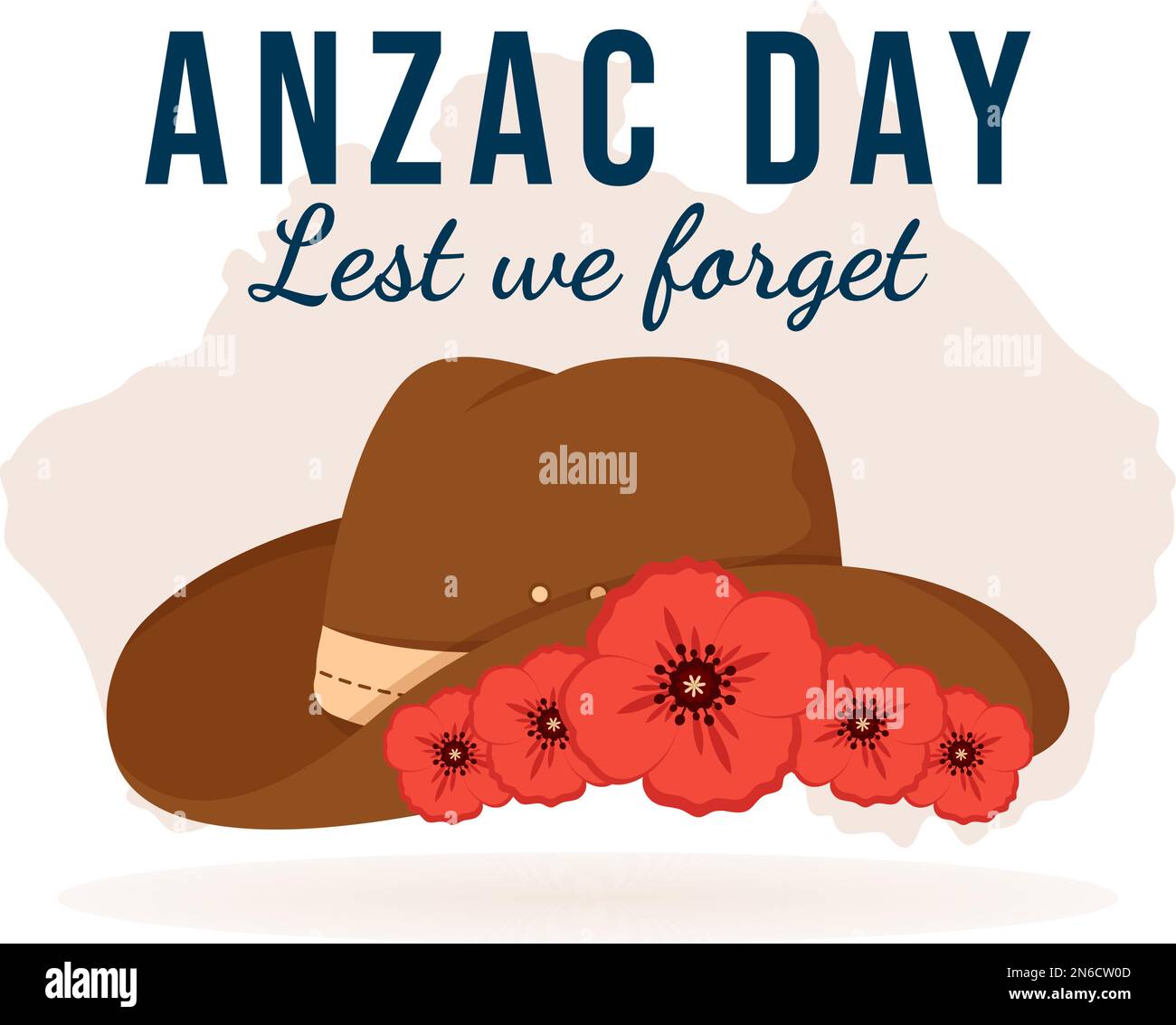 Anzac Day of Lest We Forget Illustration with Remembrance Soldier ...
