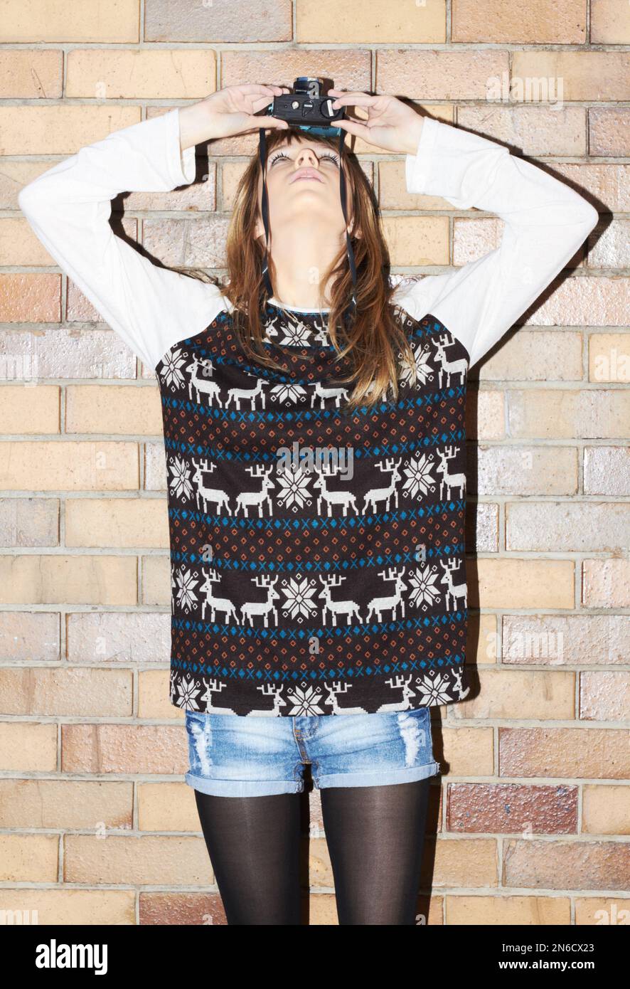 Looking everywhere for the picture. A young girl pointing a vintage ...