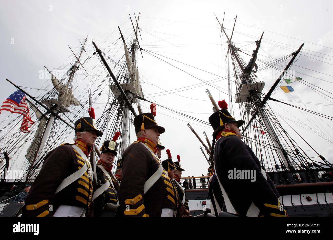FILE - This Aug. 19, 2012, file photo, shows military re-enactors in ...