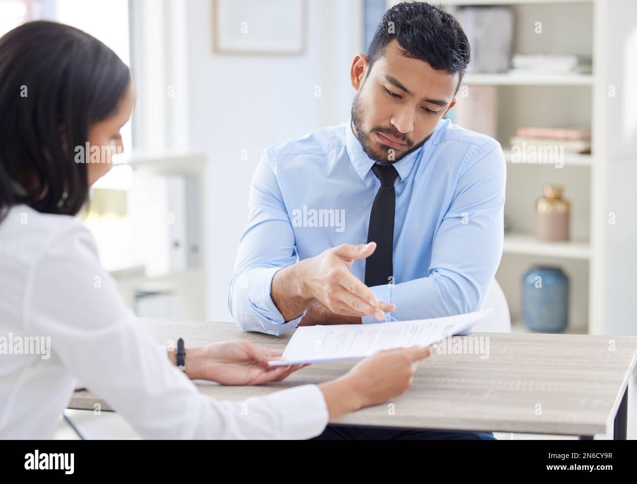 Office asian woman serious interview hi-res stock photography and ...
