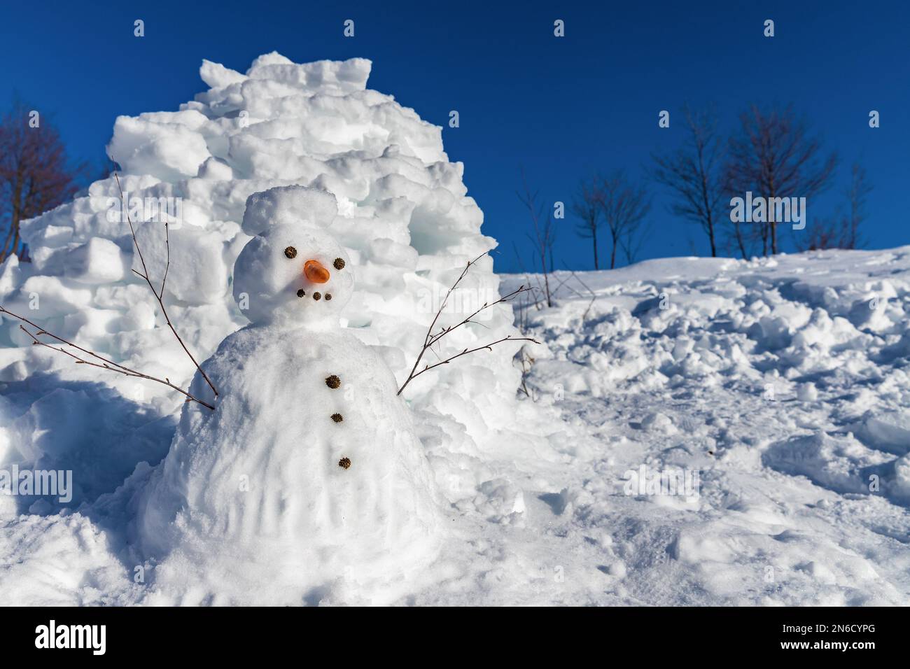 Snowman in nature hi-res stock photography and images - Alamy