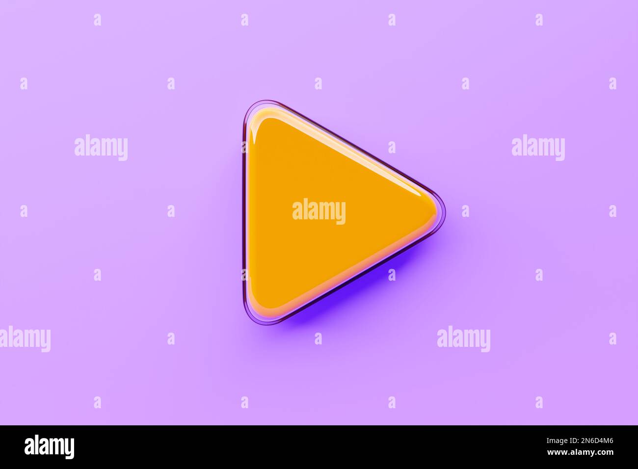 Close-up 3d illustration. Different geometric shapes: rounded triangles ...