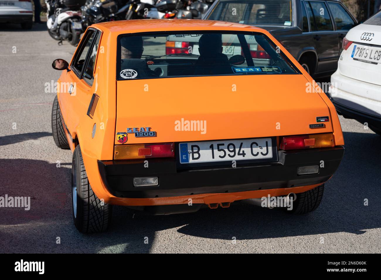 A classic orange Seat 1200 Bocanegra Stock Photo - Alamy