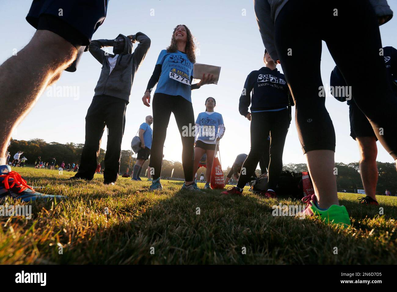 A team of runners from the Sole Train youth mentoring program ...