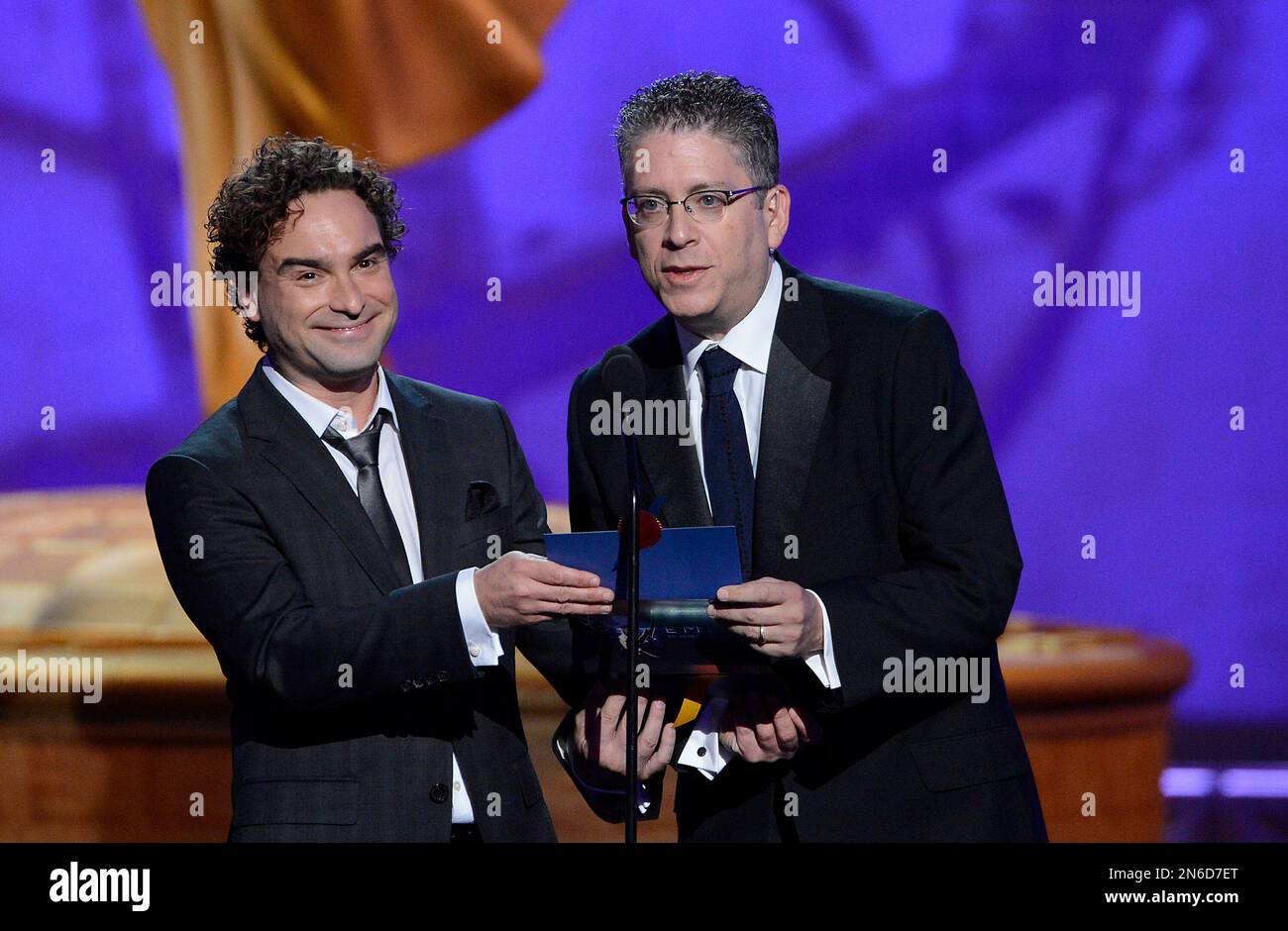 LOS ANGELES, CA - SEPTEMBER 15: (L-R) Johnny Galecki and Bill Prady ...