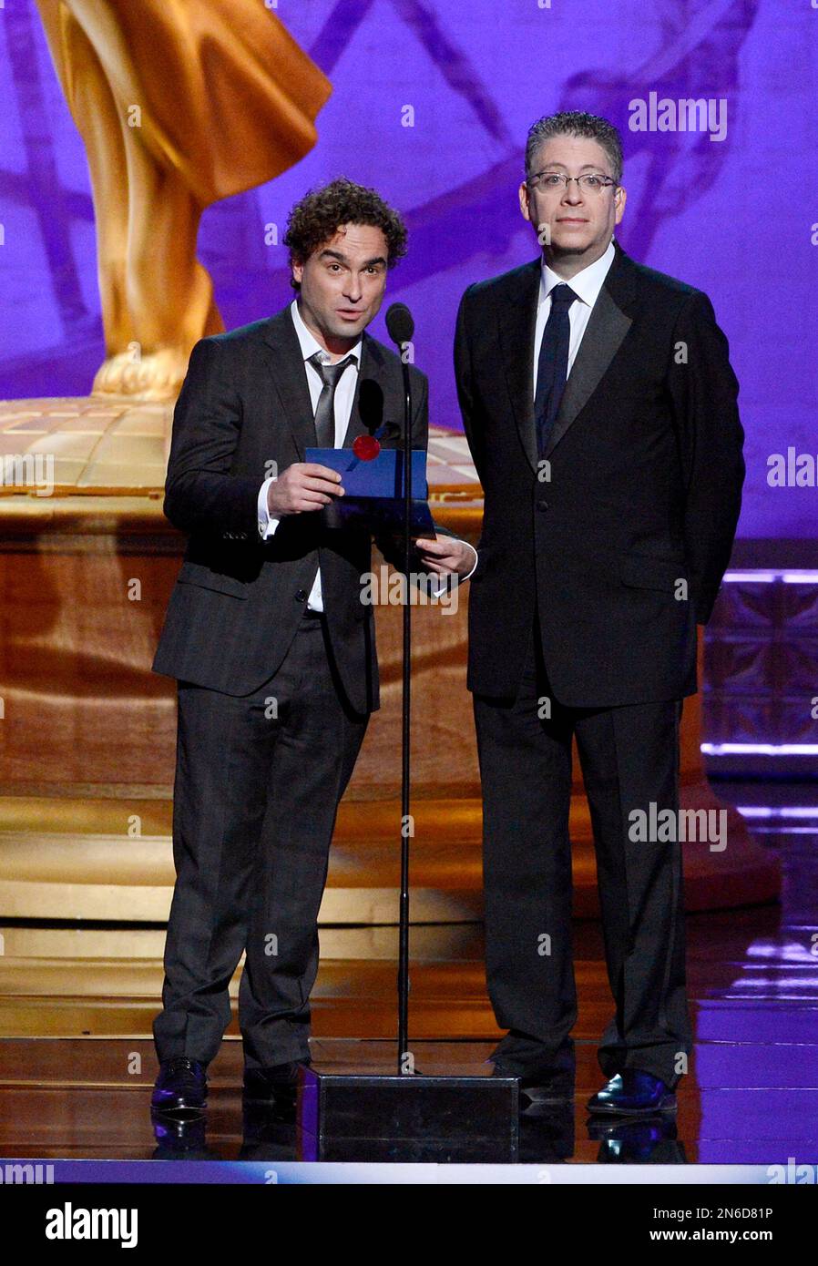 LOS ANGELES, CA - SEPTEMBER 15: (L-R) Johnny Galecki and Bill Prady ...