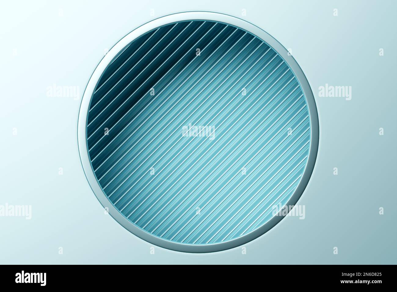 3d illustration of a portal from a circle, walkway. A close-up of a ...