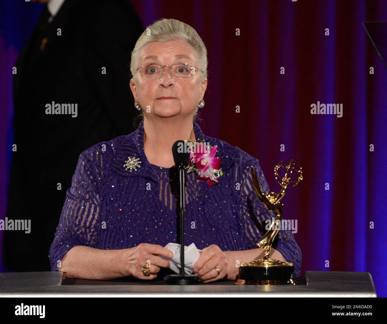 NORTH HOLLYWOOD, CA - AUGUST 11: Susan Stratton accepts the Governors ...