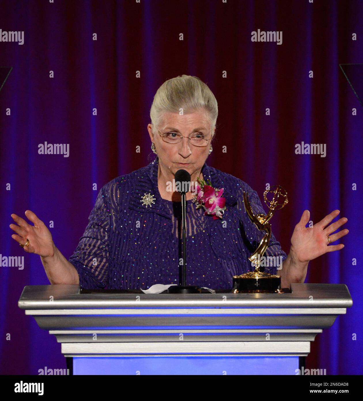NORTH HOLLYWOOD, CA - AUGUST 11: Susan Stratton accepts the Governors ...