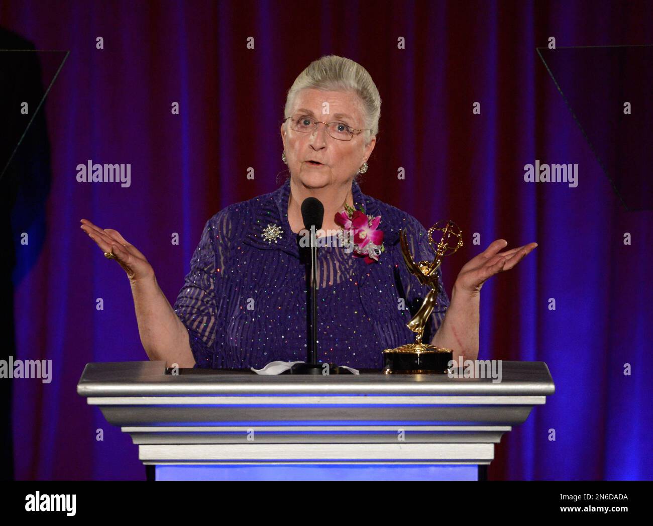 NORTH HOLLYWOOD, CA - AUGUST 11: Susan Stratton accepts the Governors ...